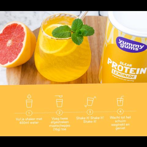 Yummygums-Clear Protein Lemonade-224 gr - tomorrow in house